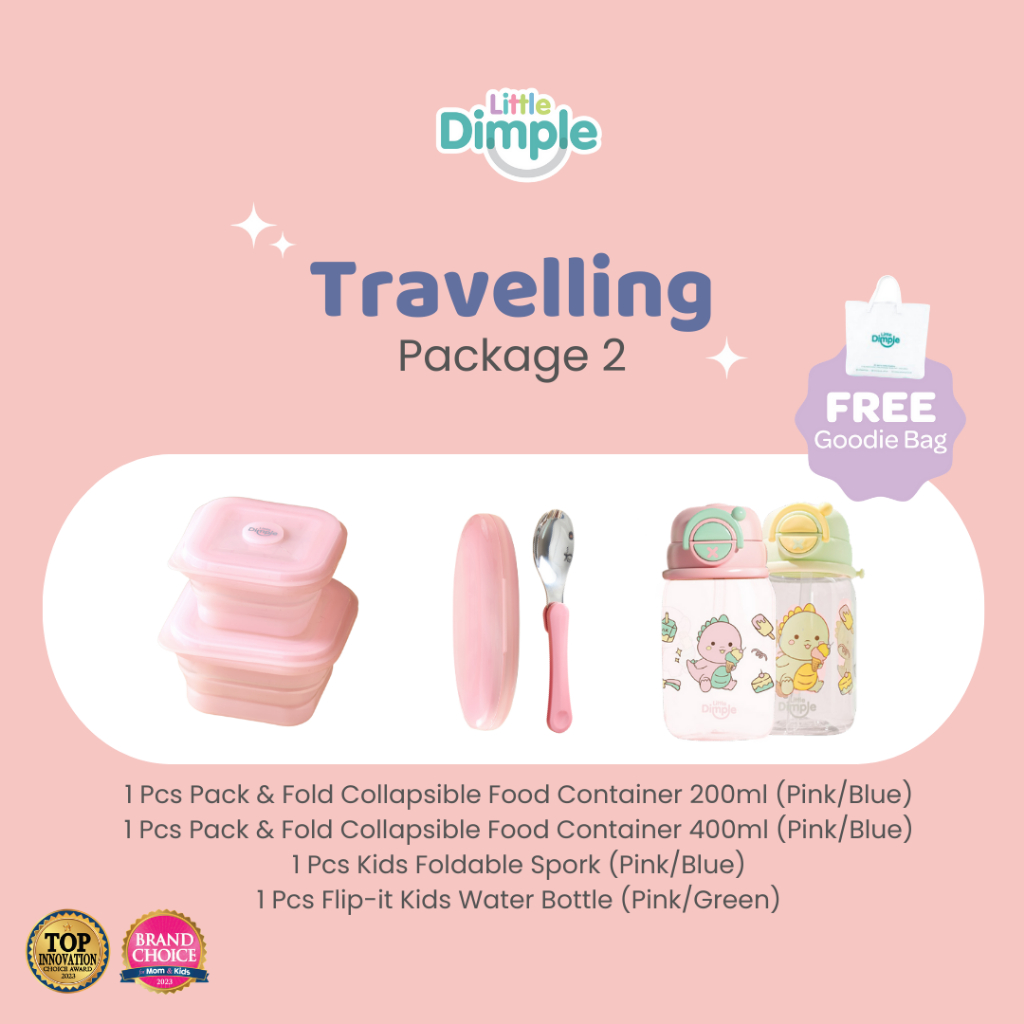 Jual Little Dimple Travelling Package 2 - Wadah dan Sendok Mpasi Set ...
