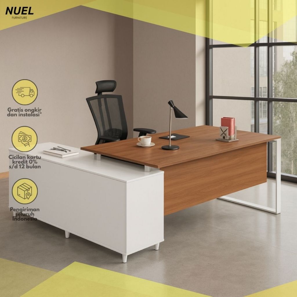 Jual NUEL Meja Kantor Direktur / Director Office Desk / Meja Minimalis ...