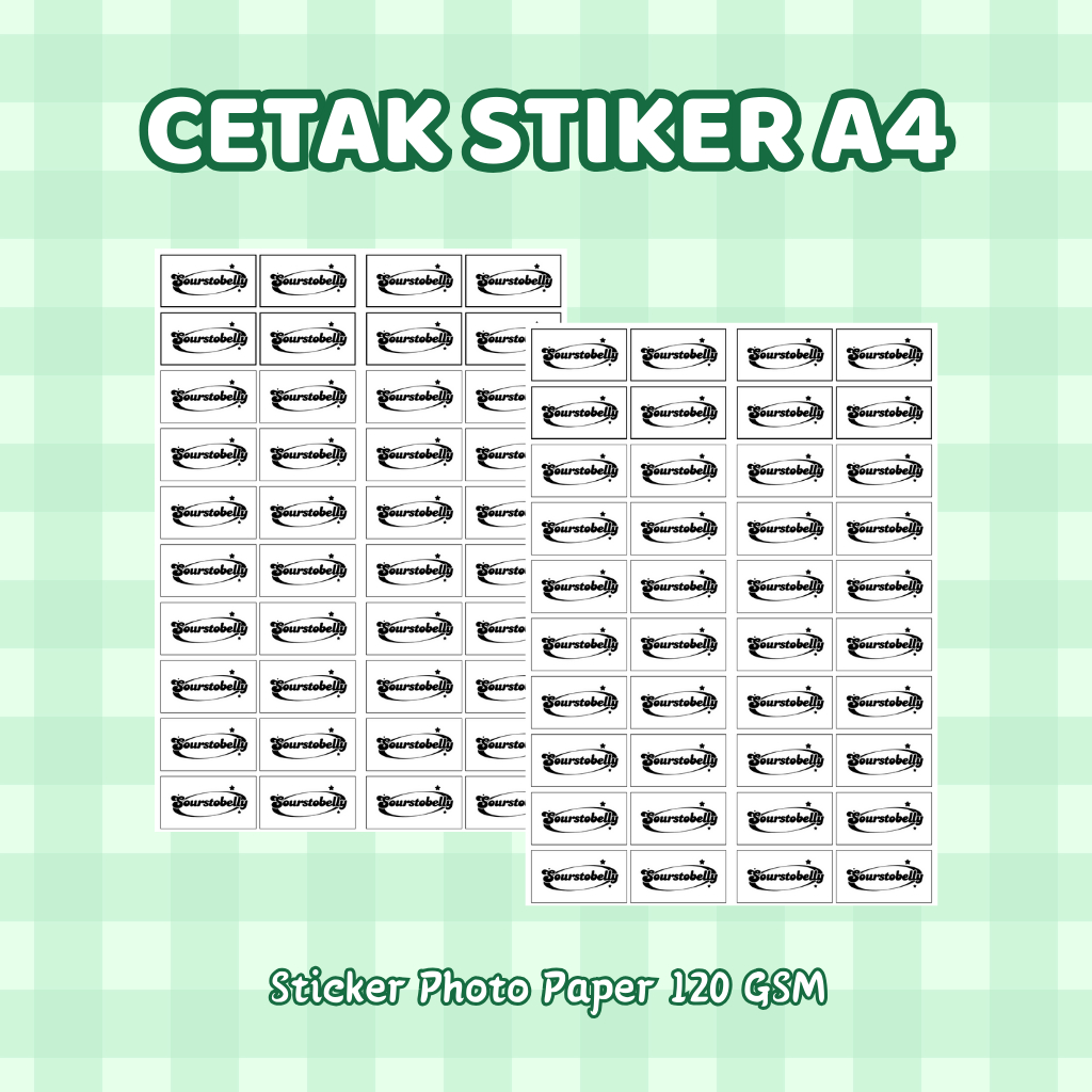 Jual CETAK STIKER A4 LEMBARAN - Glossy Sticker Photo Paper (Logo, label ...