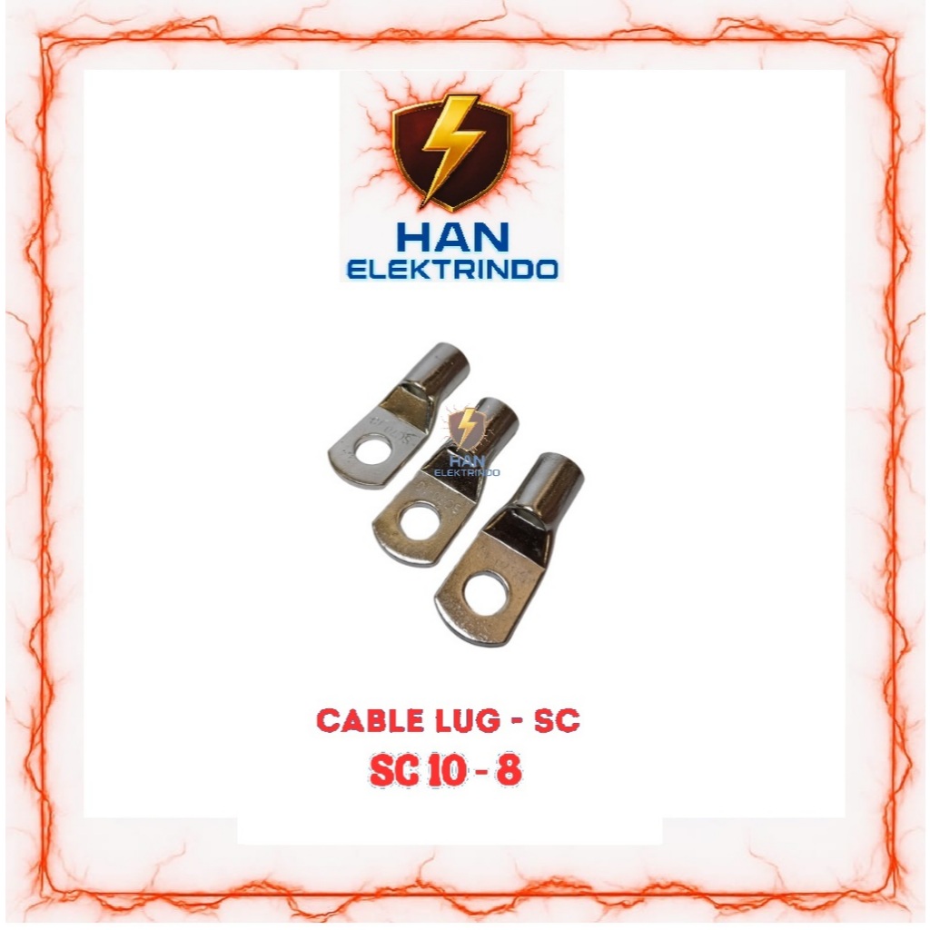 Jual KABEL SKUN/SKUN CABLE LUG SC 10 - 8 Sekun 10mm Baut M8 TEMBAGA ...