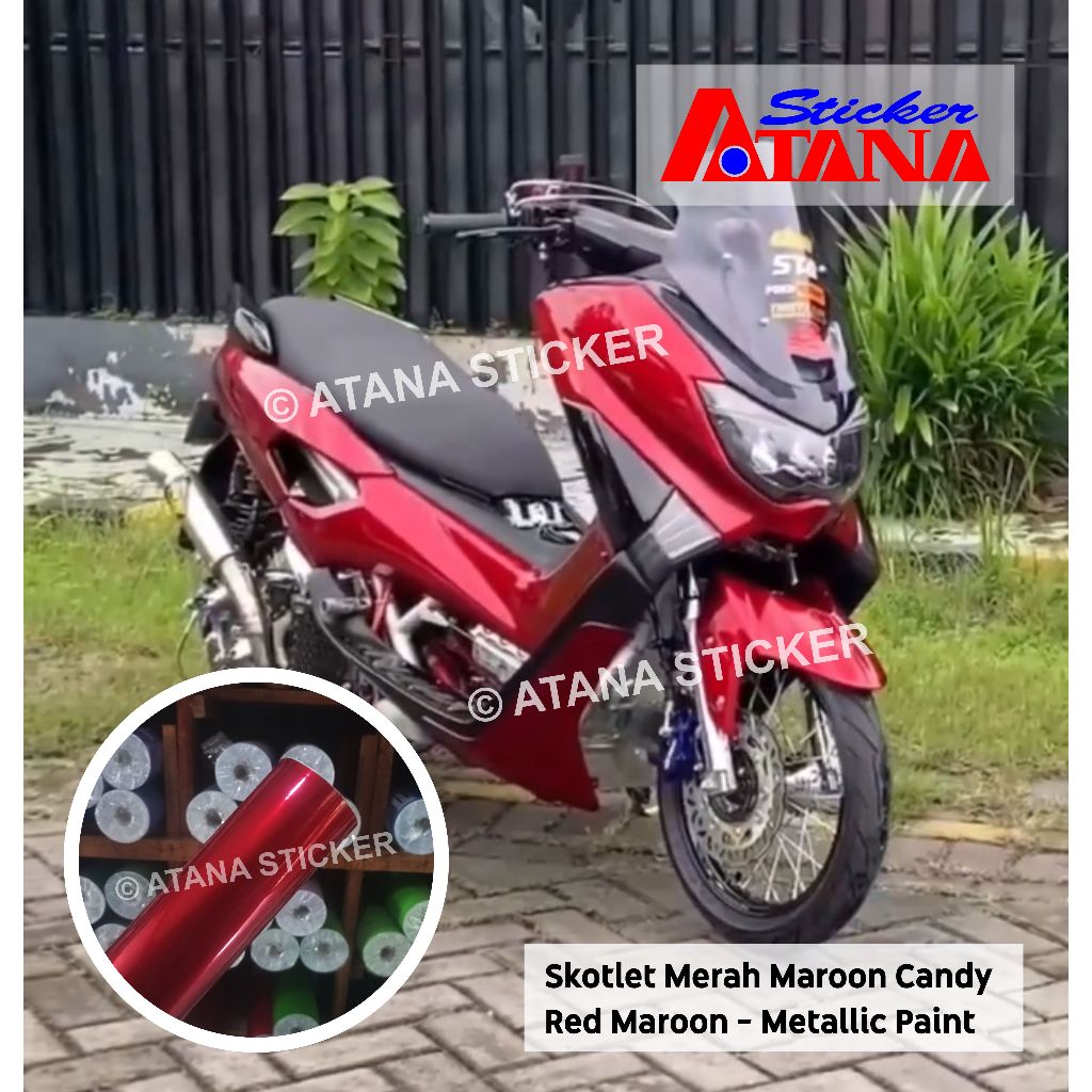 Jual Skotlet Merah Maroon Metalik Candy Red Marun Maron Tua Dark ...
