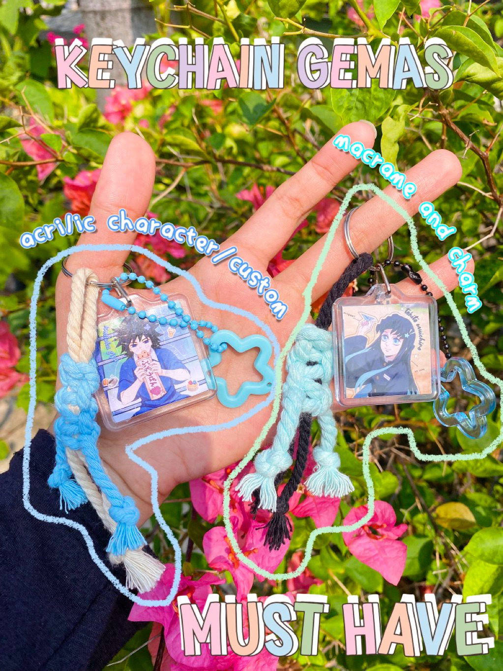 Jual Gantungan Kunci Keychain Akrilik Custom Anime husbu waifu Lucu Gen ...
