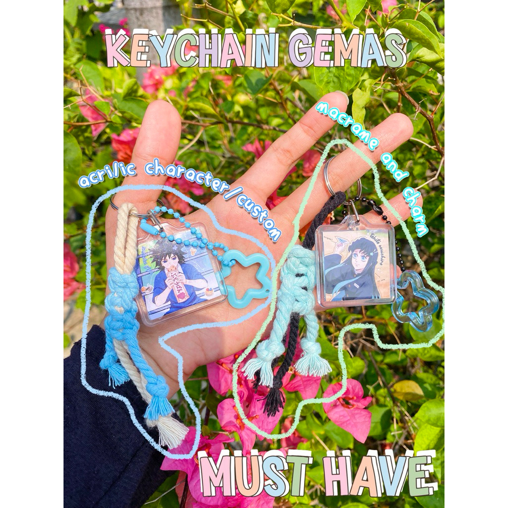 Jual Gantungan Kunci Keychain Akrilik Custom Anime husbu waifu Lucu Gen ...