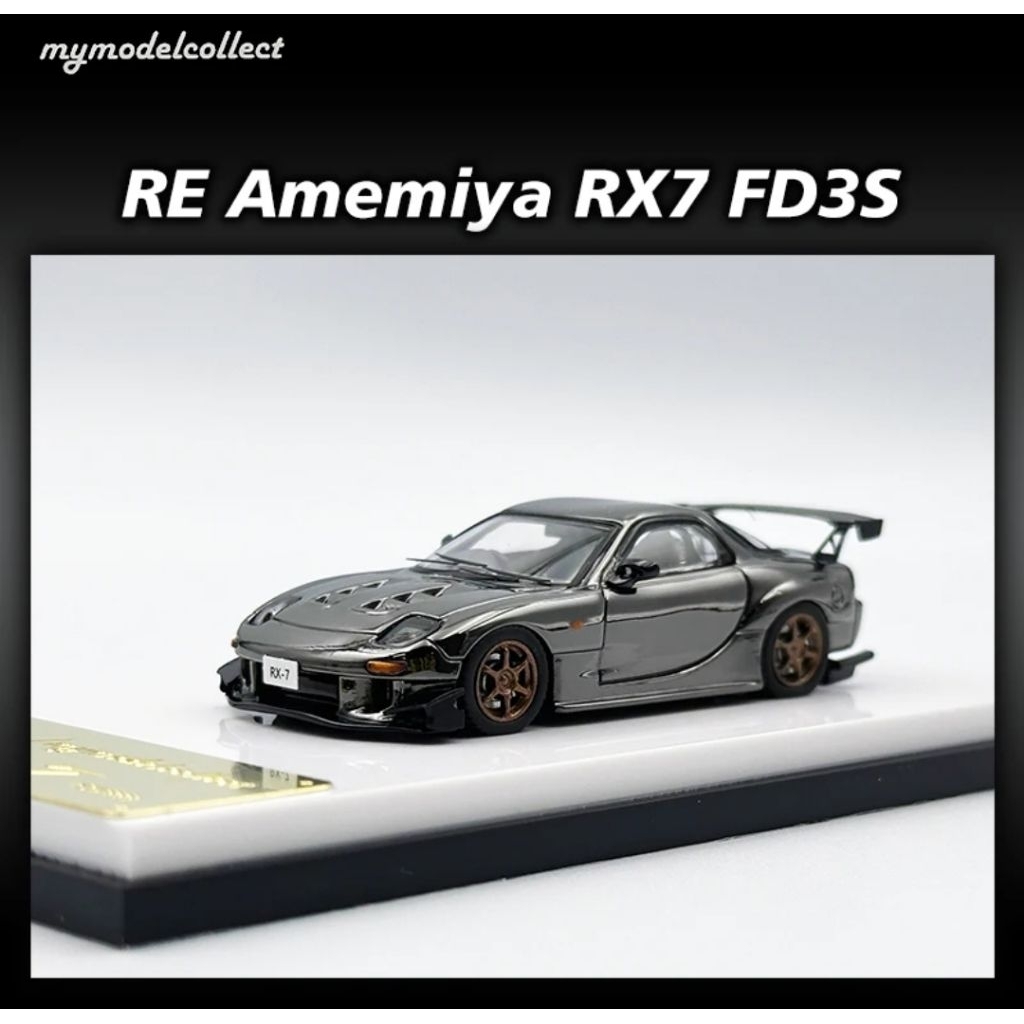 Jual mymodelcollect mazda rx7 fd3s initail D amemiya l chrome ...