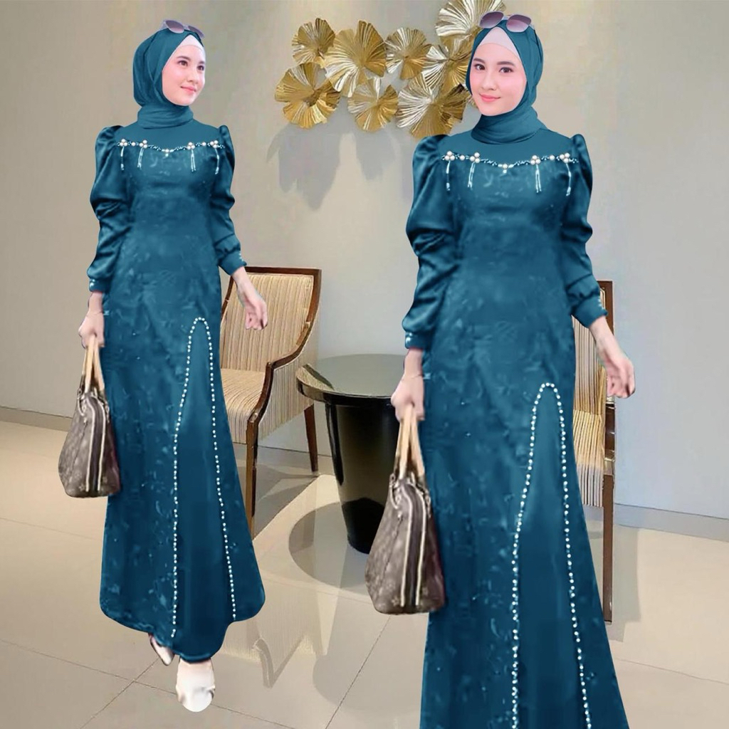 Jual MAXI AGATHA ( M L XL XXL ) GAMIS PESTA BRUKAT MEWAH SERAGAM ACARA ...