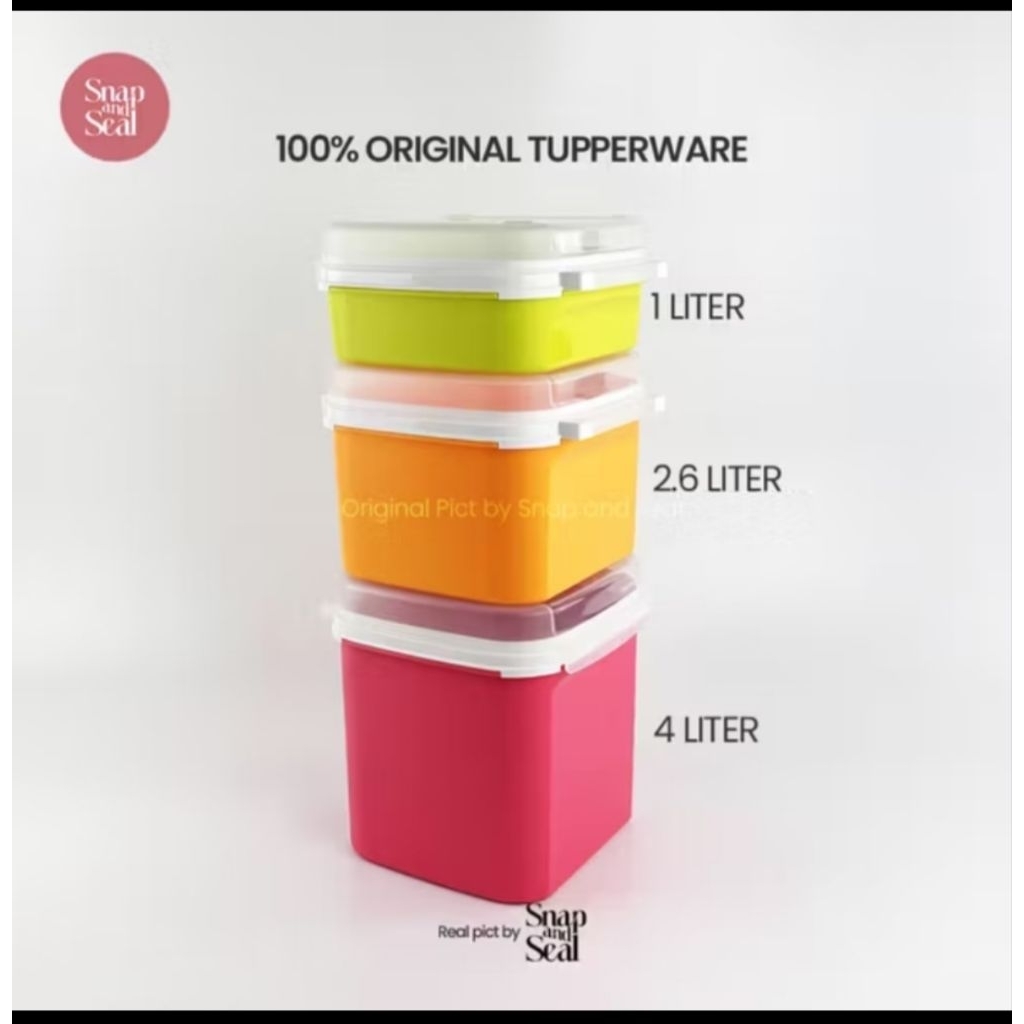 Jual SALE 60% Tupperware Signature Square Rectangular 4L Kotak ...