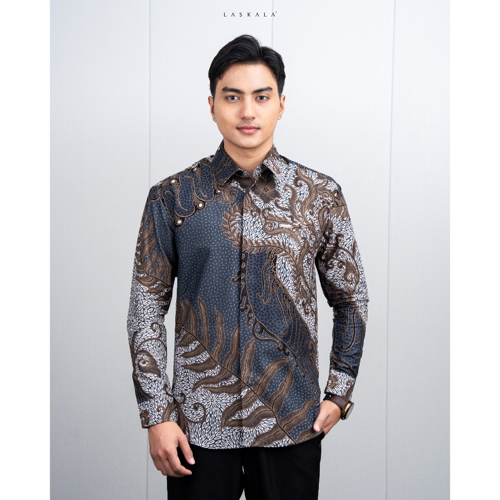Jual Laskala Batik Premium Pavitra Kemeja Batik Pria Slimfit Lengan ...