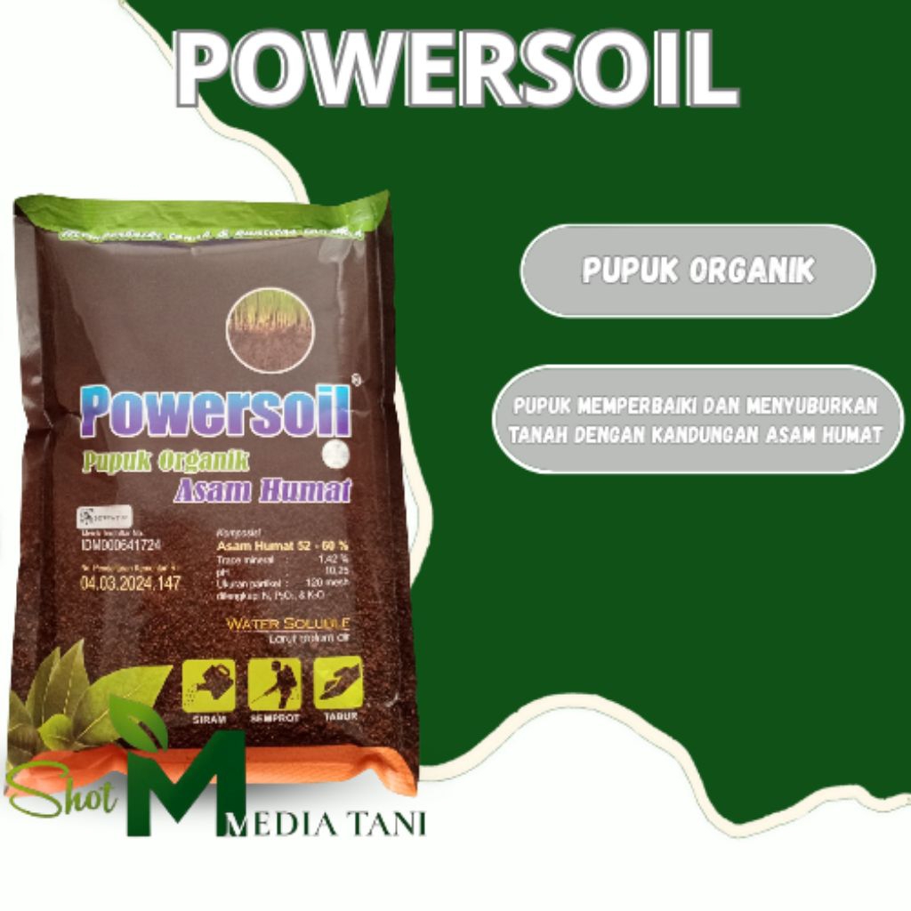 Jual Powersoil 1 kg Asam Humat Pupuk Pembenah Tanah | Shopee Indonesia