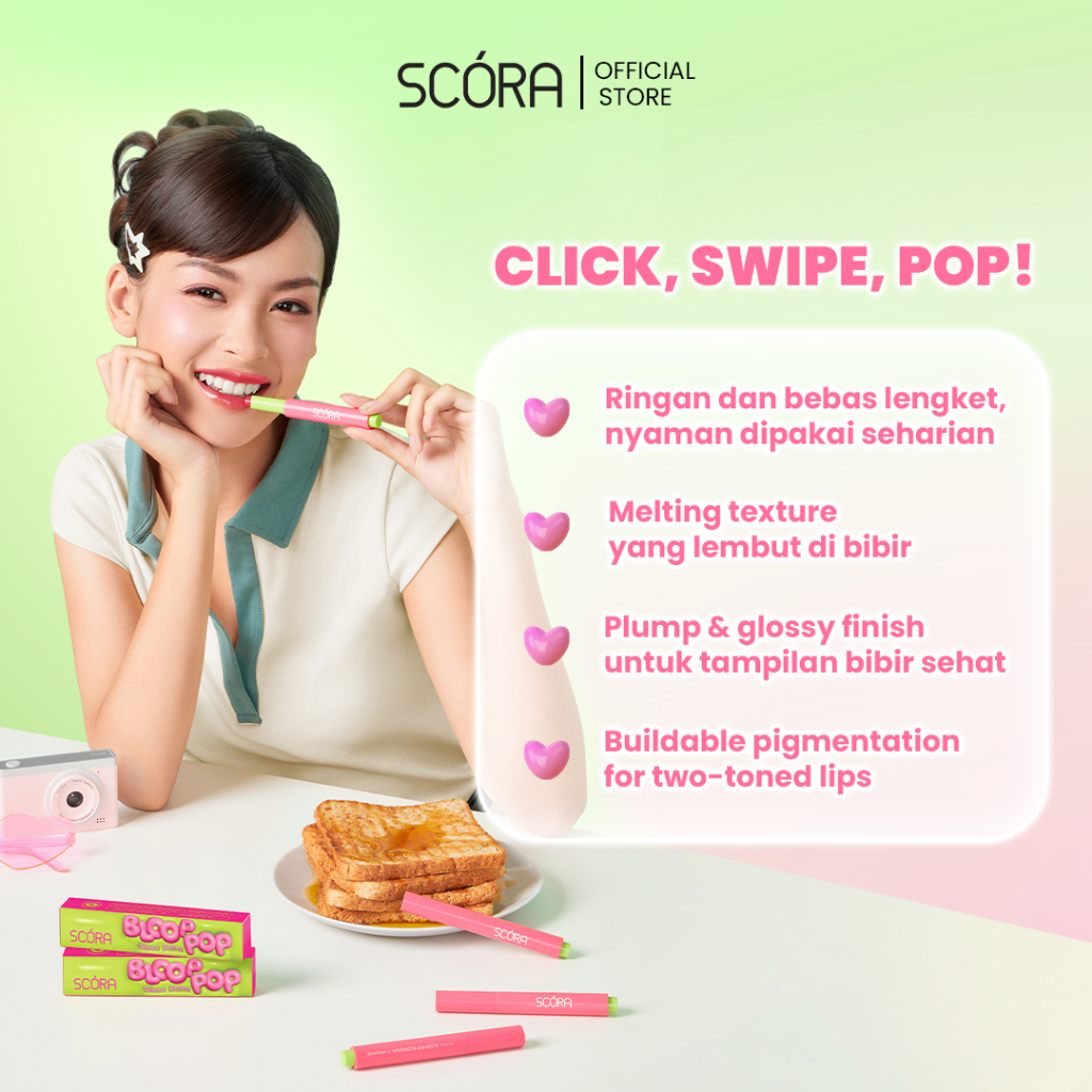 Jual [NEW LAUNCH] SCORA Bloop Pop Gloss Balm 2 gr | Shopee Indonesia