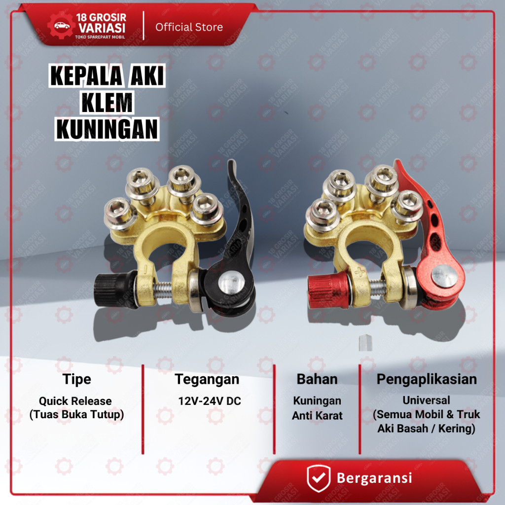 Jual Kepala Aki Terminal Klem Kuningan Bahan Kuningan Tembaga Murni ...
