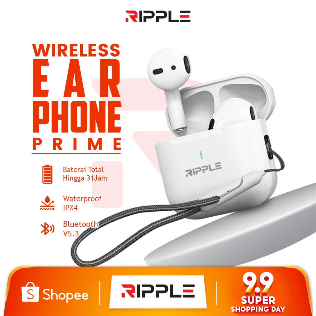 Jual Ripple Rippods TWS MINI Earphone Headset Prime Bluetooth 5.3 Touch ...