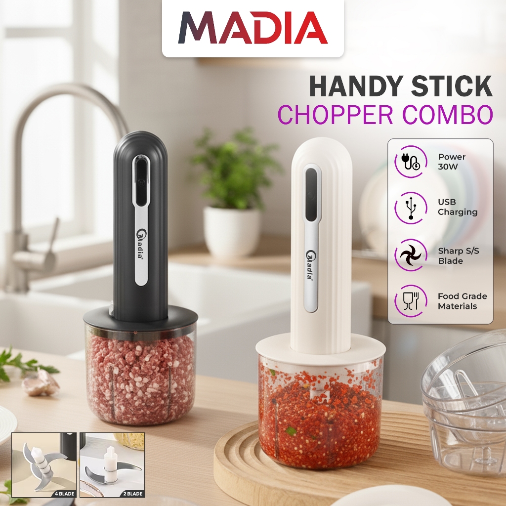 Jual Madia Chopper Penggiling Daging Elektrik Blender Bumbu Multifungsi ...