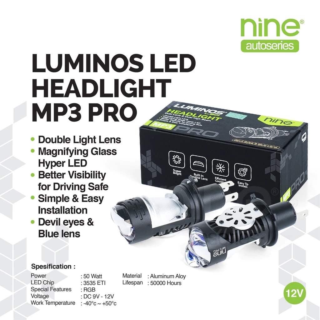 Jual LUMINOSLED Lampu Mini Biled Projie 50W H4 PNP Super Terang ...