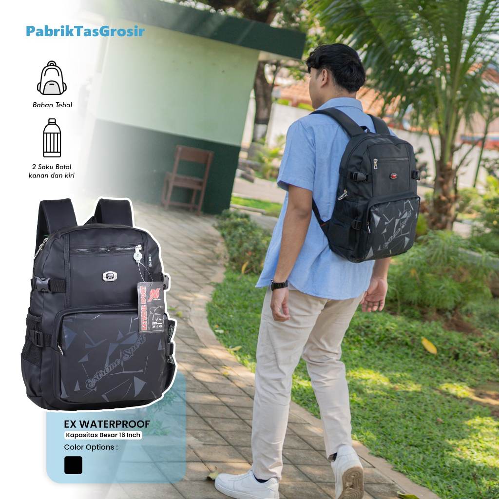 Jual Tas Ransel Pria Tahan Air Extreme Waterproof Water Resistant Tahan ...