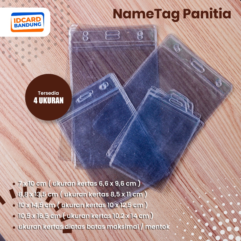 Jual Tempat Id Card Name Tag Acara Panitia Bahan Plastik Lentur ...