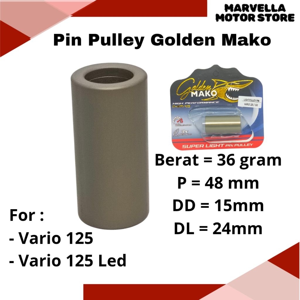 Jual Pin Pulley Golden Mako Superlight Vario 125 Vario 150 | Shopee ...