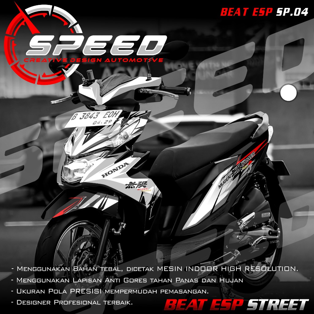 Jual (PROMO COD) TERBARU Decal Sticker Honda Beat Esp Street 2016 2017 ...