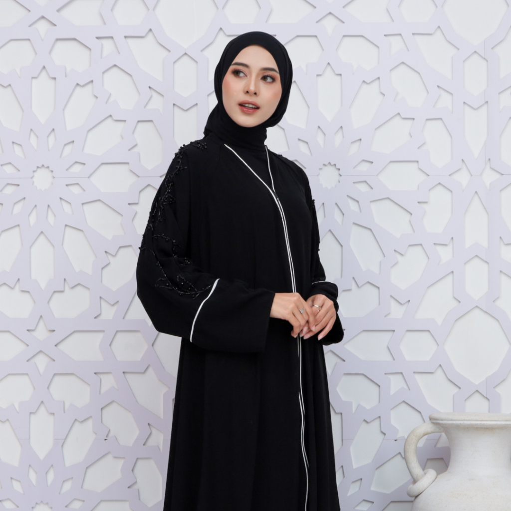 Jual Abaya Hitam Turkey Bahan Jetblack Saudi S-XL | Shopee Indonesia