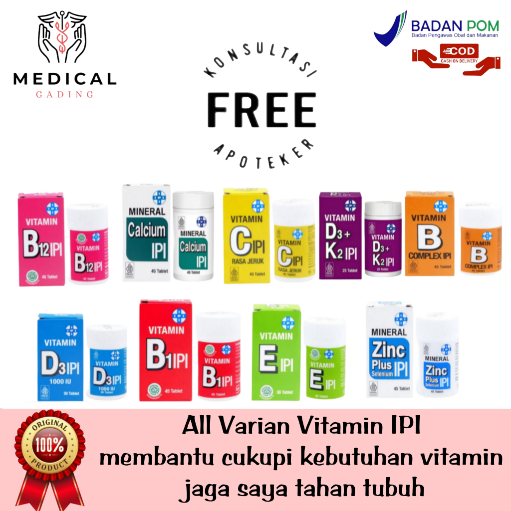 Jual Vitamin IPI All Variant - Multivitamin Dan Mineral Sehari | Shopee ...