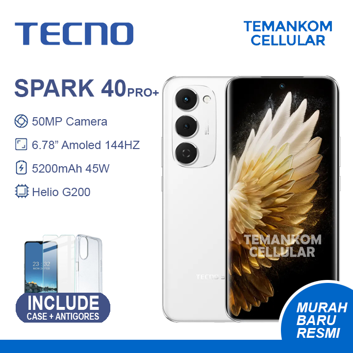 Jual Tecno Spark 40 Pro PLUS 16GB RAM 8+8 Extend 8/256 8GB 256GB Spark ...