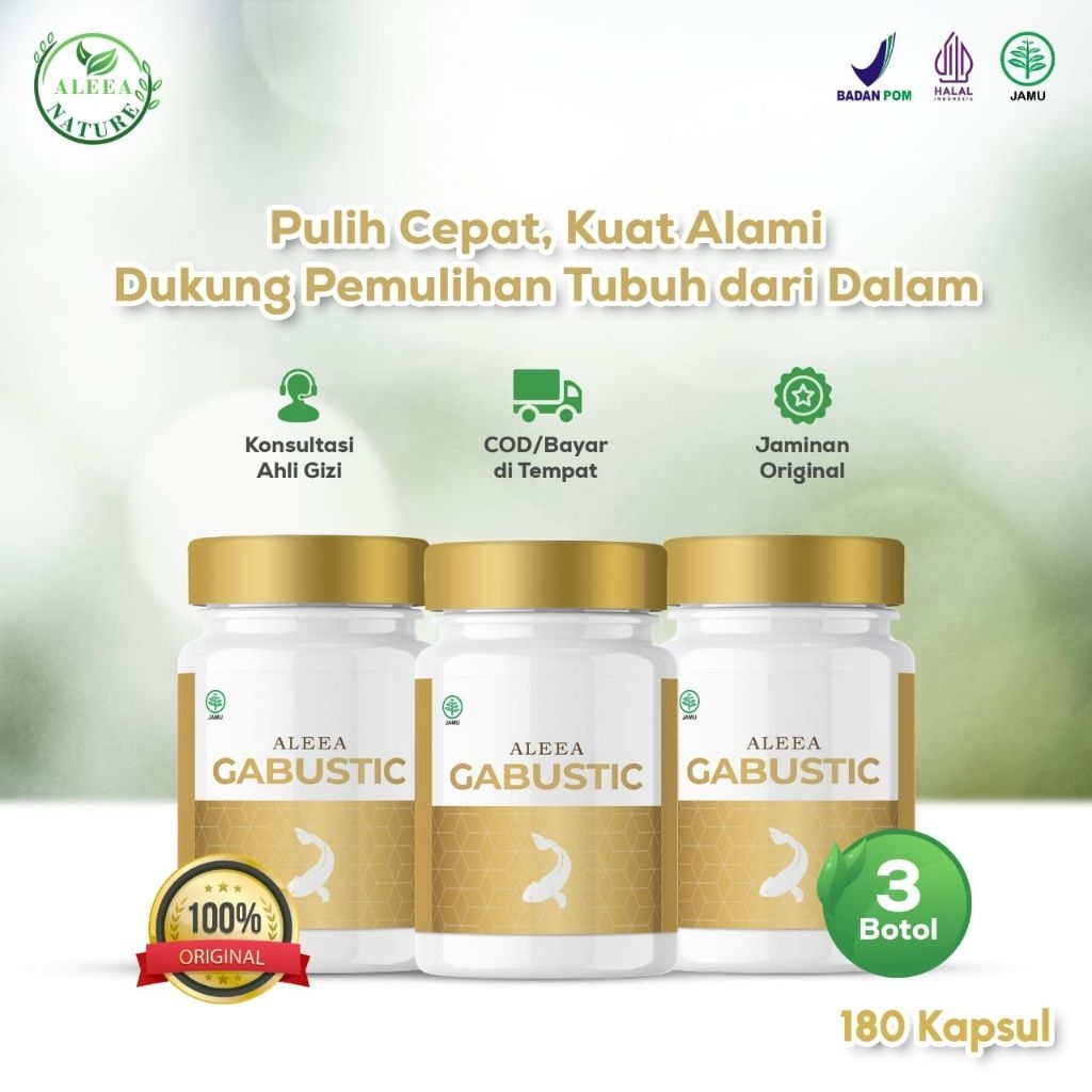 Jual 3(pcs)Gabustic Kapsul Ikan Gabus Obat Pasca Operasi & Luka dan ...