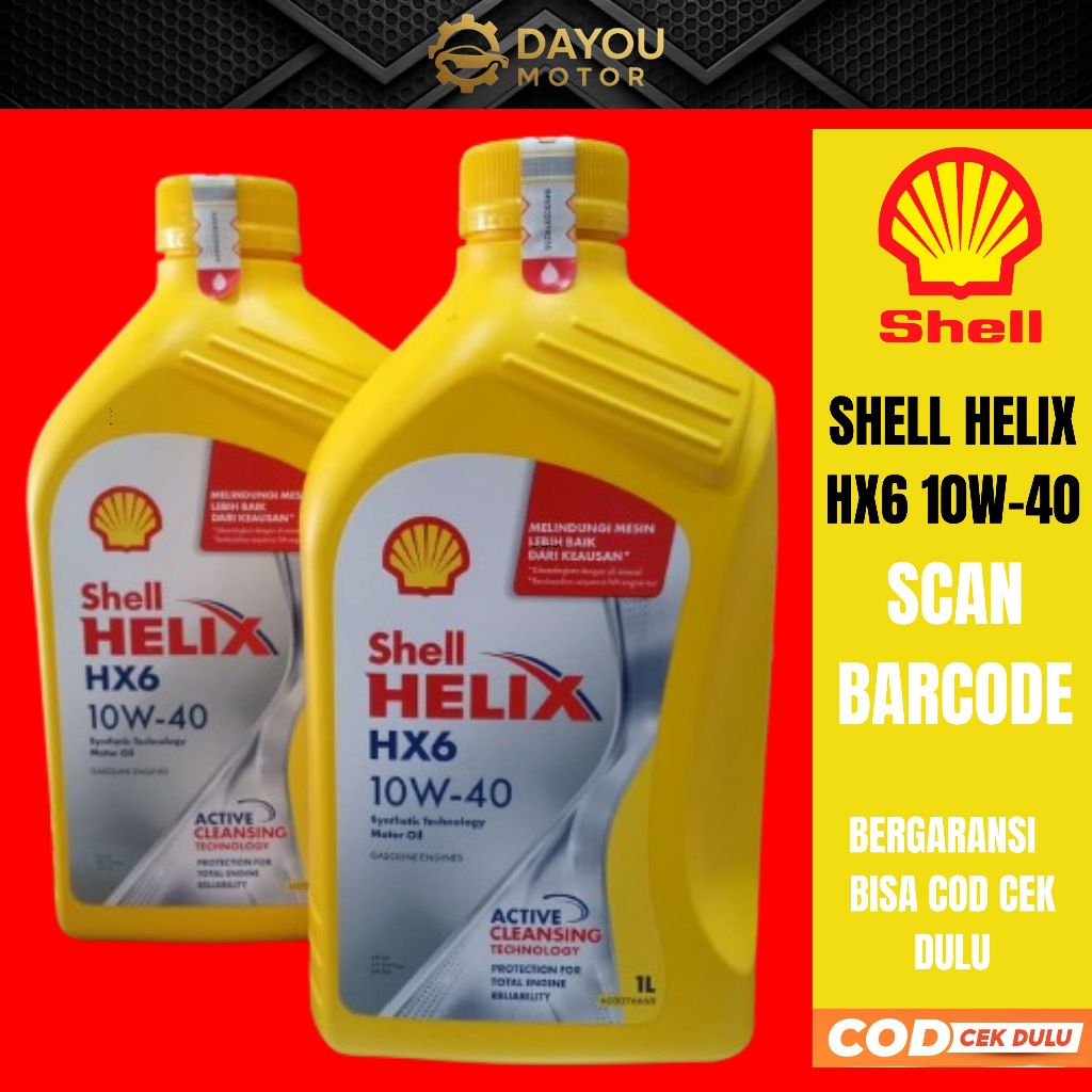 Jual Shell HX6 10W-40 1L | Oli Mesin Mobil Semi Synthetic Original ...