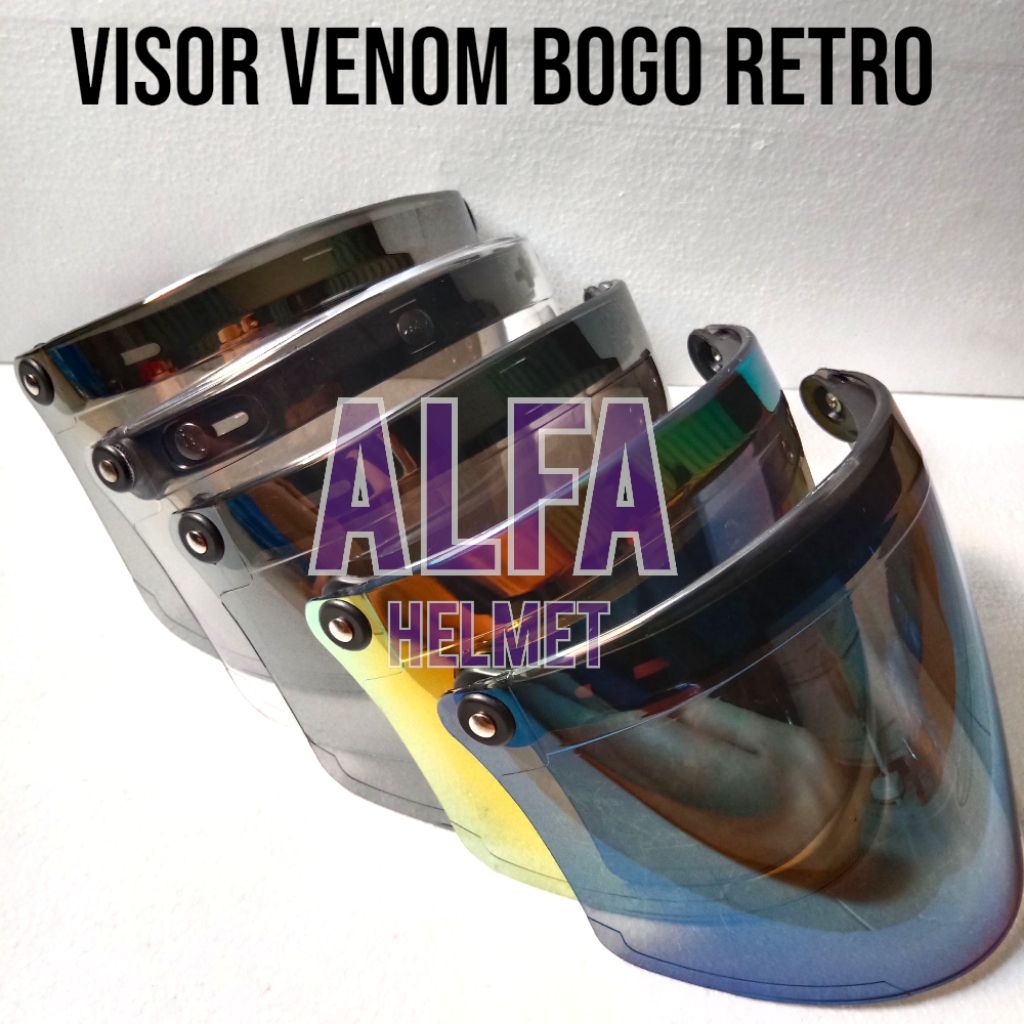 Jual Kaca Datar Helm Bogo Retro Injak / Visor Datar Injak Helm Bogo ...