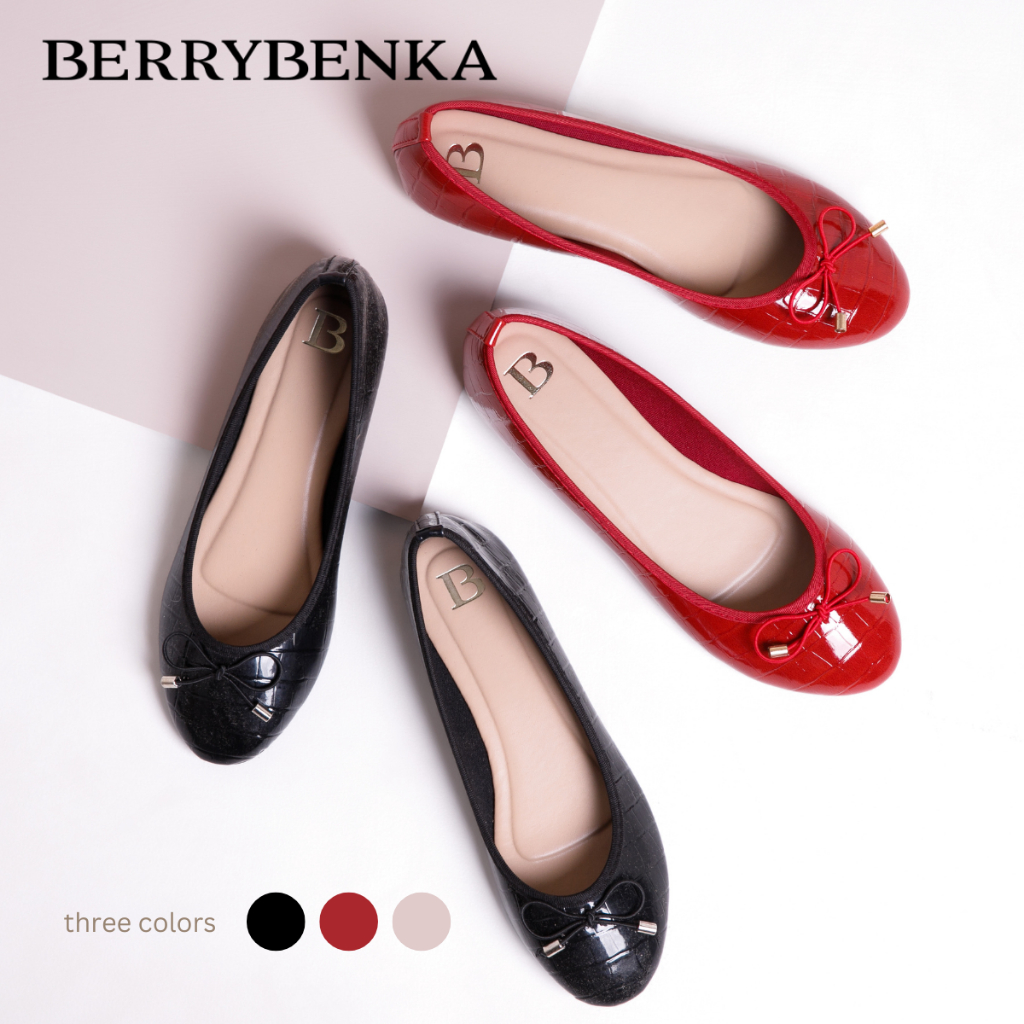 Jual Berrybenka - Sepatu Flatshoes Wanita Sofia Fana Bow | Shopee Indonesia