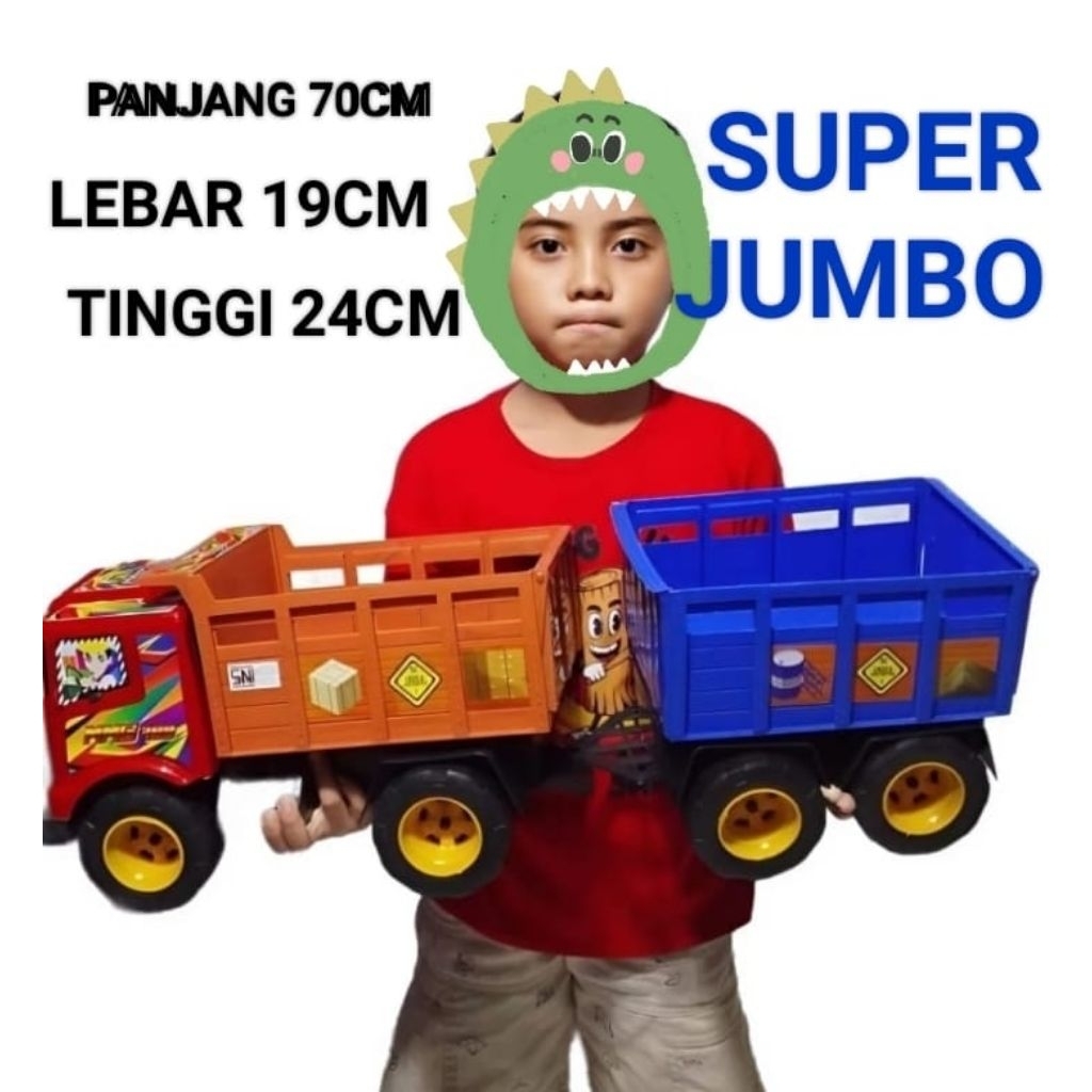 Jual OBRAL MURAH.... MAINAN MOBIL ANAK2 SUPER JUMBO TRUK GANDENG WARNA ...