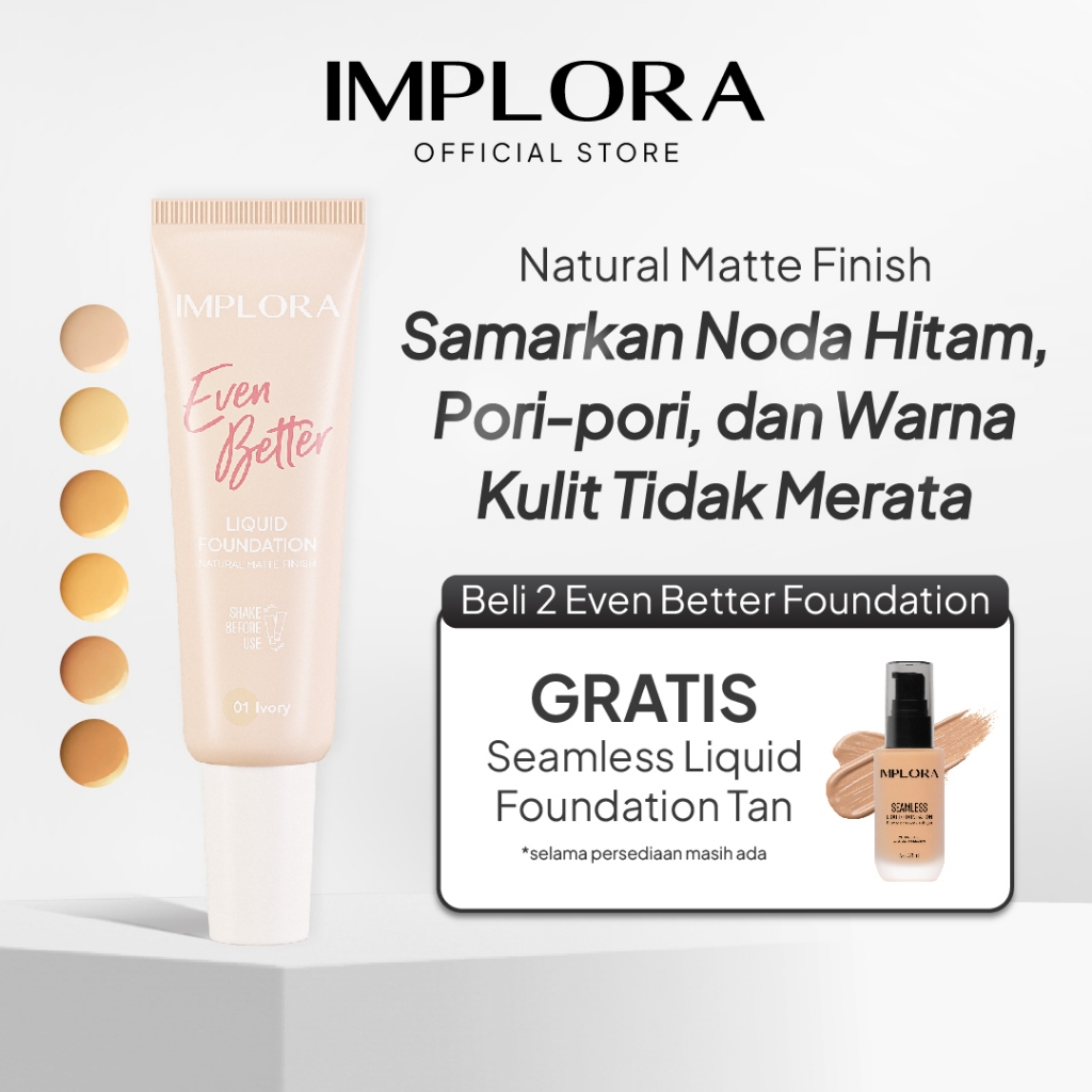 Jual Implora Even Better Liquid Foundation | Natural Cover | Lightening ...