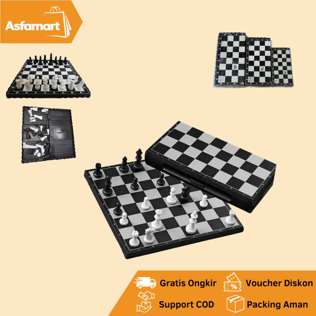 Jual Mainan Papan Catur Lipat Plastik / Folding Chess Board Games ...