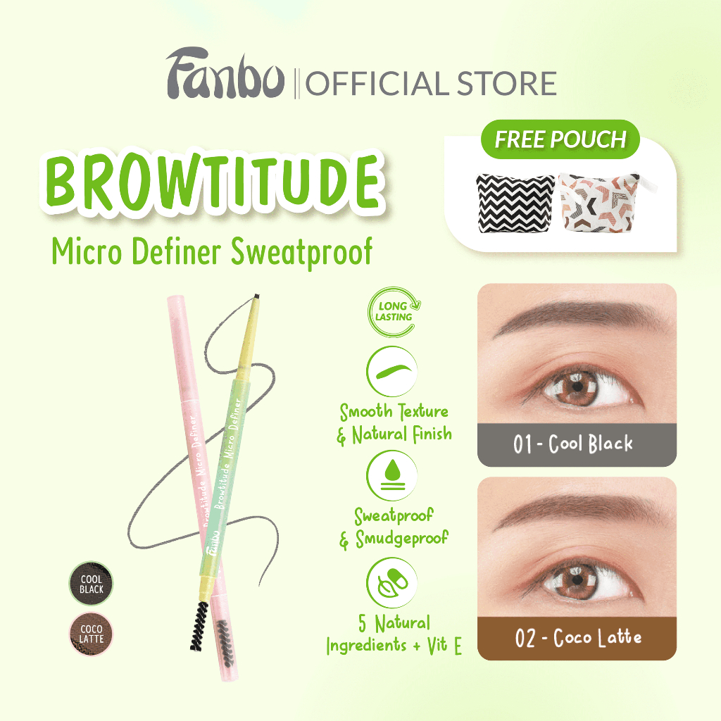 Jual (FREE POUCH!) - Fanbo Browtitude Micro Definer Eyebrow Matic ...