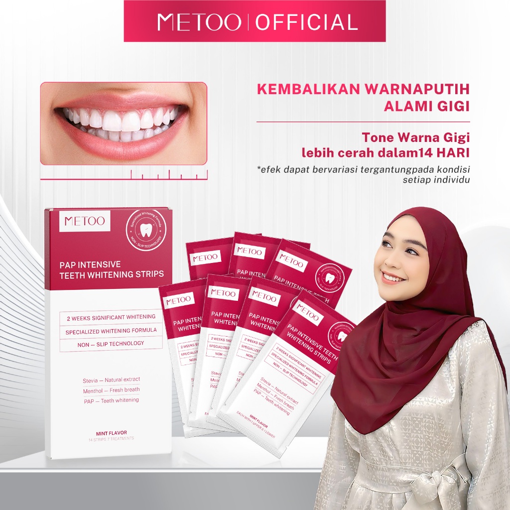Jual METOO PAP Intensive Teeth Whitening Strips 3/7 Sachet - pemutih ...