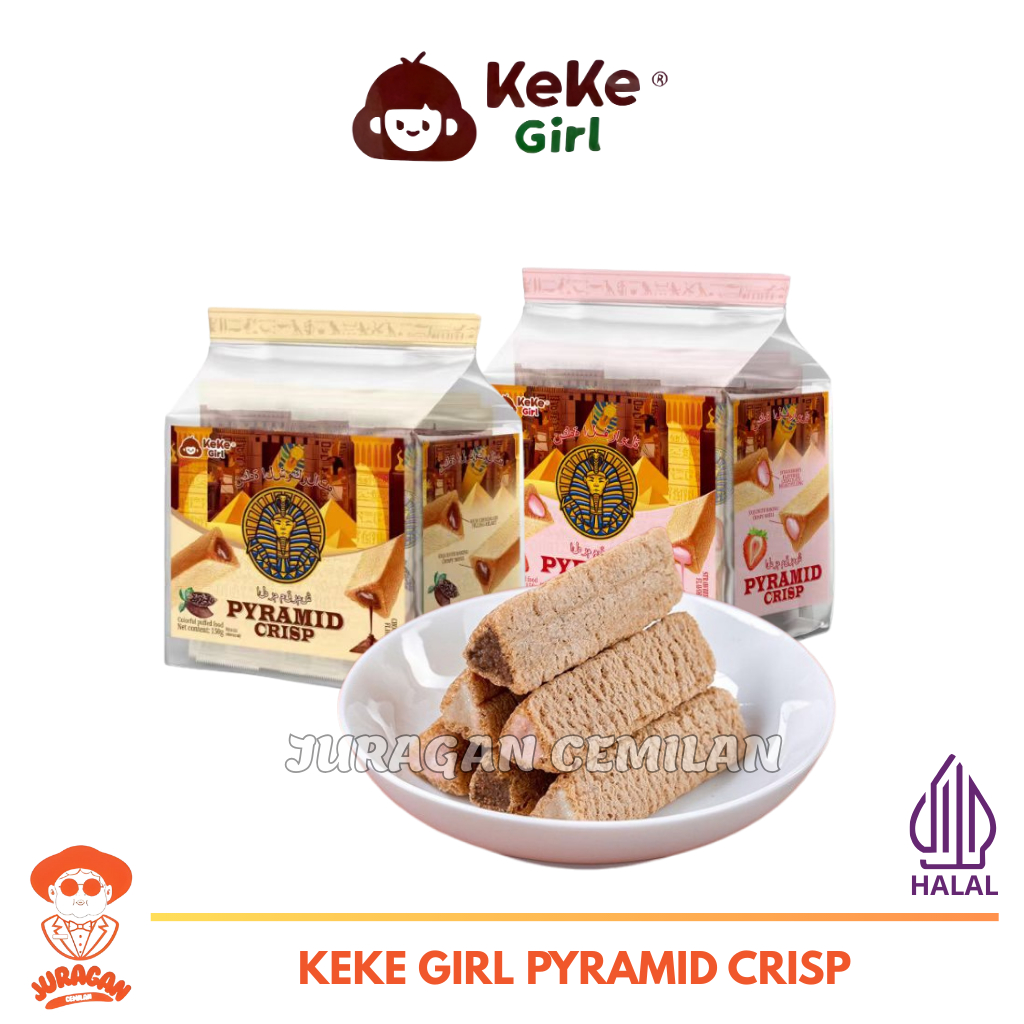 Jual Keke Girl Pyramid Crisp Chocolate & Strawberry Flavour Halal 150g ...