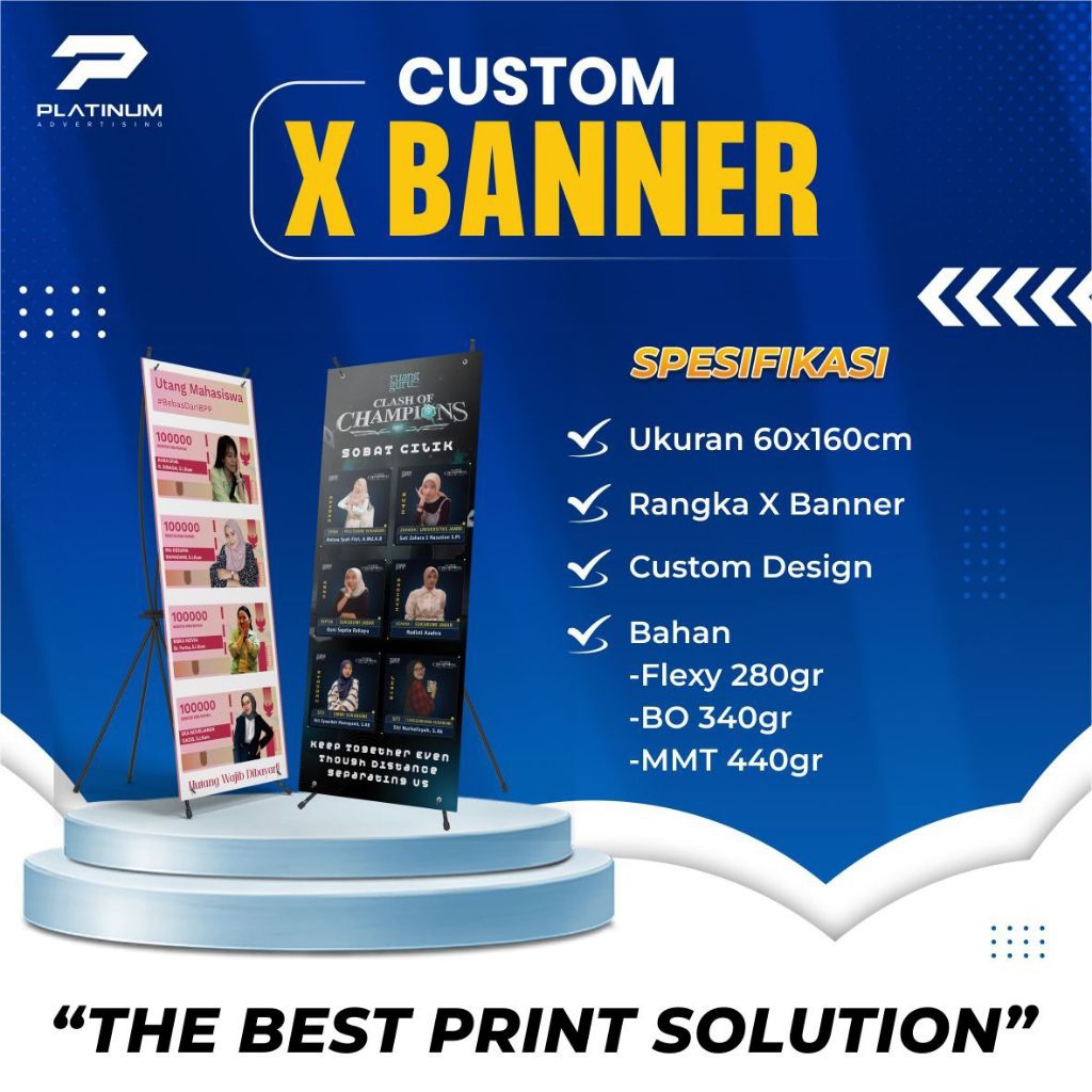 Jual X BANNER SATU SET BAHAN FLEXY 280 / FLEXY 280 PREMIUM / BLACKOUT 340 | BISA CUSTOM ...
