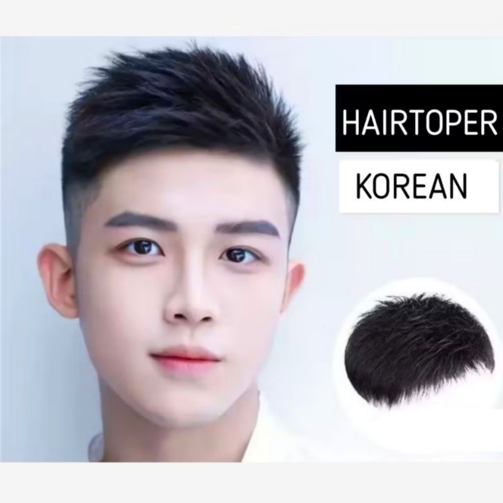 Jual Rambut Palsu Penutup Botak/TOUPEE/Penutup Botak Pria Pendek ...