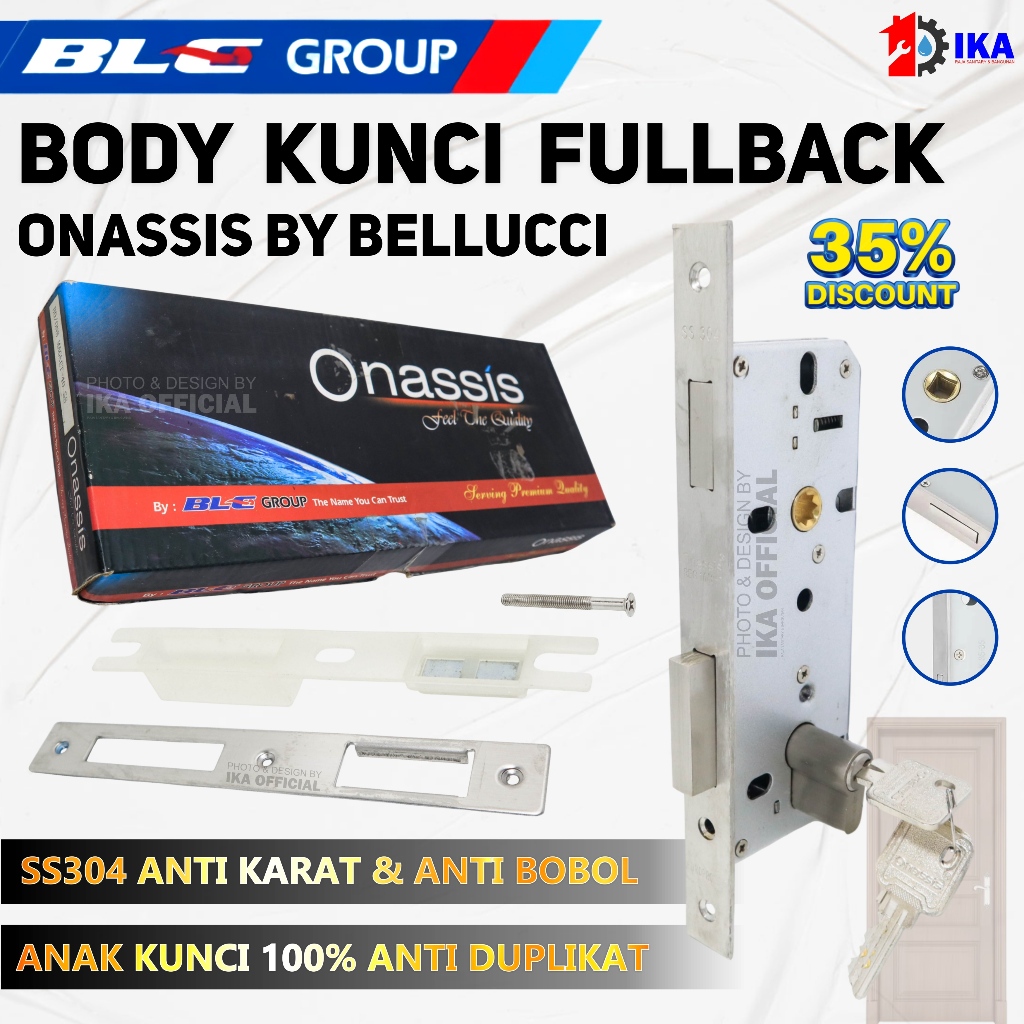 Jual Bodi kunci STAINLESS STEEL rumah kunci ONASSIS by BELLUCCI / Body ...