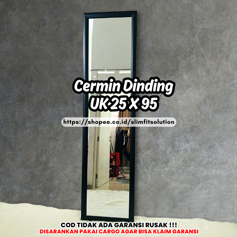 Jual Cermin Tempel Dinding Gantung 25 x 95 CM Kaca Untuk Kamar Mandi ...