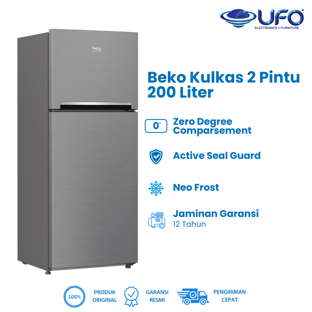 Jual Beko Kulkas 2 Pintu 200L NeoFrost Dual Cooling RDNT200I50S ...