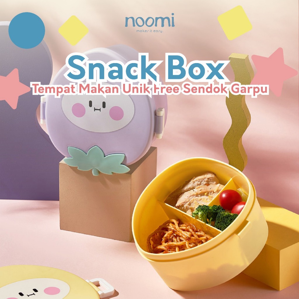 Jual Noomi – Snack Box | Tempat Makan Unik Free Sendok Garpu | Tempat ...