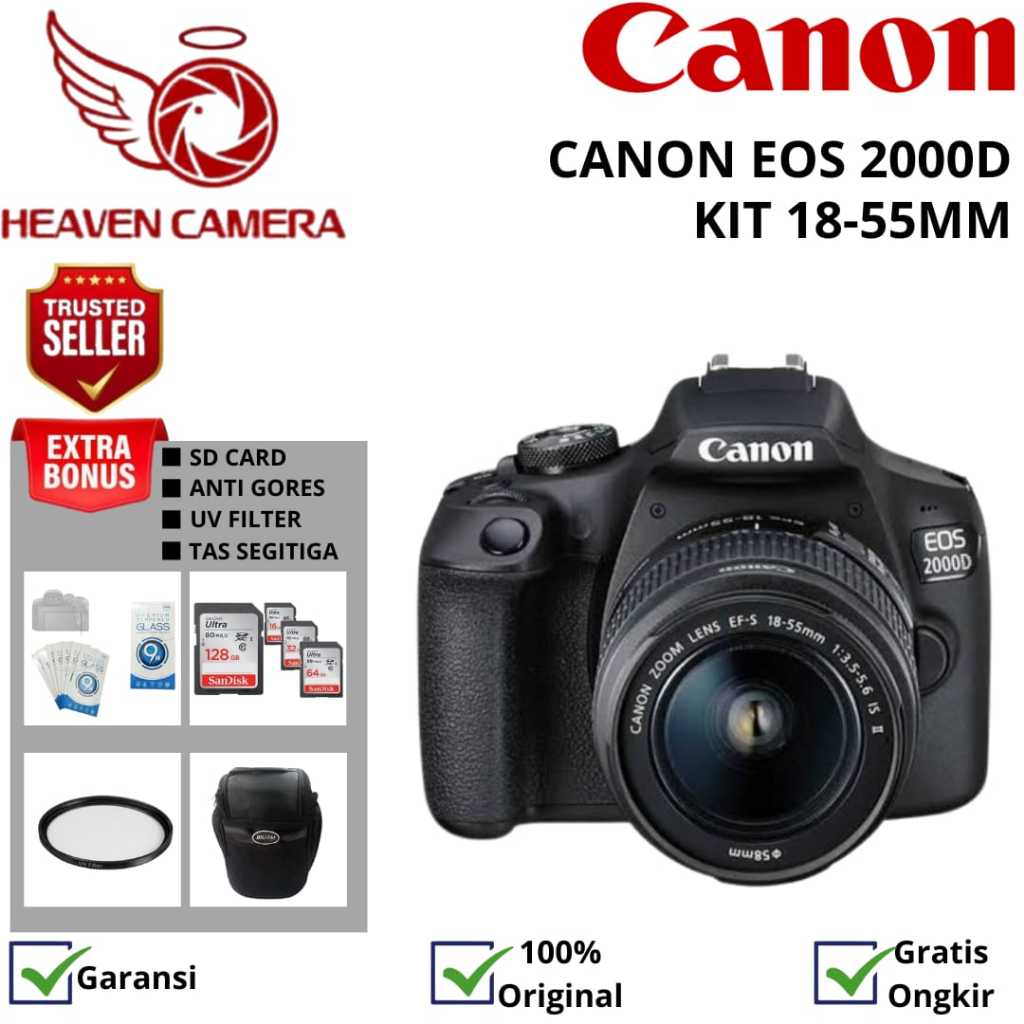Jual CANON EOS 2000D KIT 18-55MM / CANON 2000D KIT 18-55MM / CANON ...