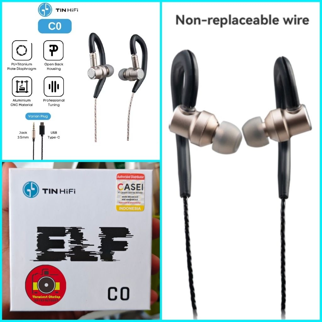 Jual Earphone Tin Hifi C0 In Ear Monitor titanium Diaphragm Driver Type ...