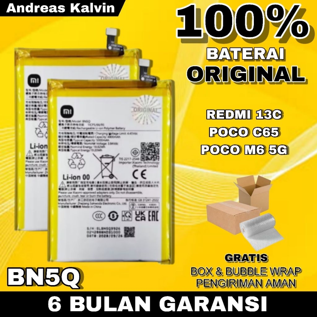 Jual BATERAI BATRAI BATRE BATTERY XIAOMI REDMI 13C / POCO C65 / POCO M6 ...