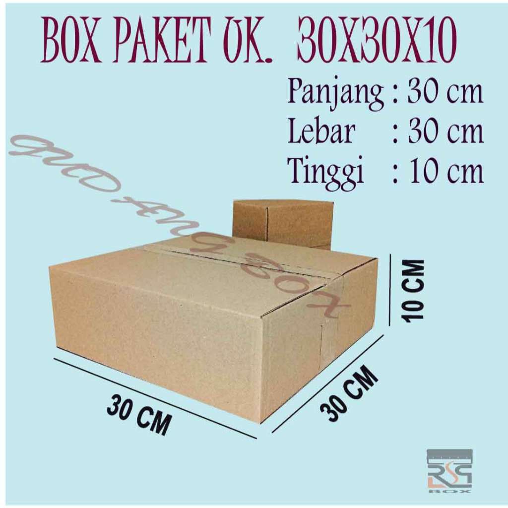 Jual Kardus ukuran 30x30x10 cm Box Packing murah dus paket | Shopee ...