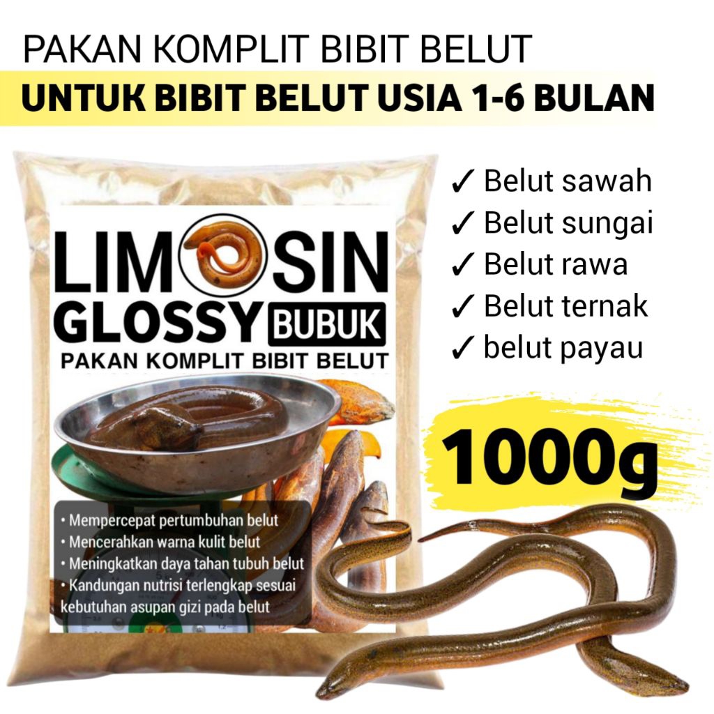 Jual Pakan pertumbuhan bibit belut Limosin glossy | Shopee Indonesia