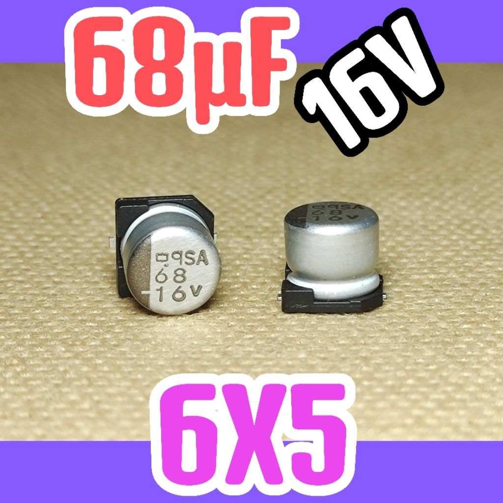 Jual Solid kapasitor capasitor elko elco SMD 16v 68uf 16v 68 uf 16 v ...