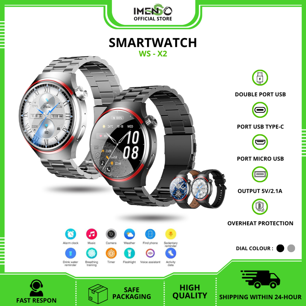 Jual IMENSO Smartwatch WS-X2 | 1.52" TFT Jam Tangan Bluetooth IP67 ...