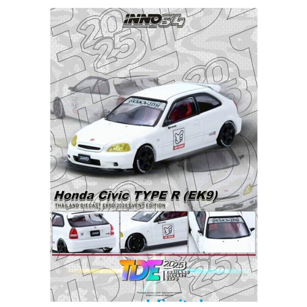 Jual IN64-EK9-TDE25 - Inno64 1/64 Honda Civic Type R EK9 No Good Racing ...