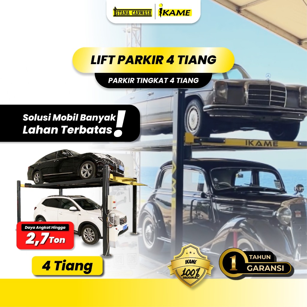 Jual Lift Parkir Mobil Tingkat IKAME 4 Tiang Kapasitas 2,7 Ton Tinggi ...