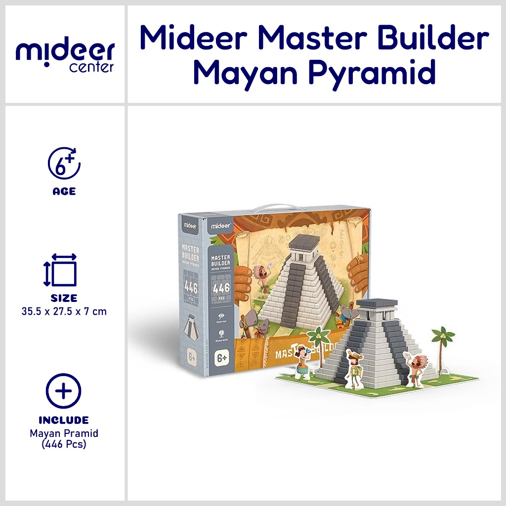 Jual Mideer Master Builder Mayan Pyramid Mainan Edukasi City Block ...